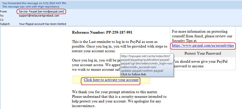 How to detect high-risk PayPal Phishing Emails - CB/I Digital Marketing ...